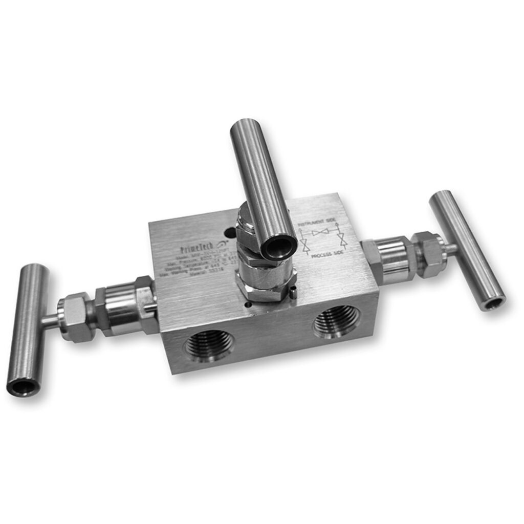 PRIMETECH MANIFOLD 3 VIAS – MONTAJE INDIRECTO – 1/2″ NPT-F X 1/2″ NPT-F ...